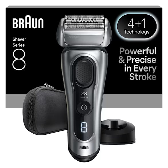 Braun Series 8 8617s - Precision Silver Shaver with Stand